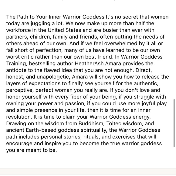 Heirphant Publishing | Accents | Warrior Goddess Training By Heatherash Amara | Poshmark